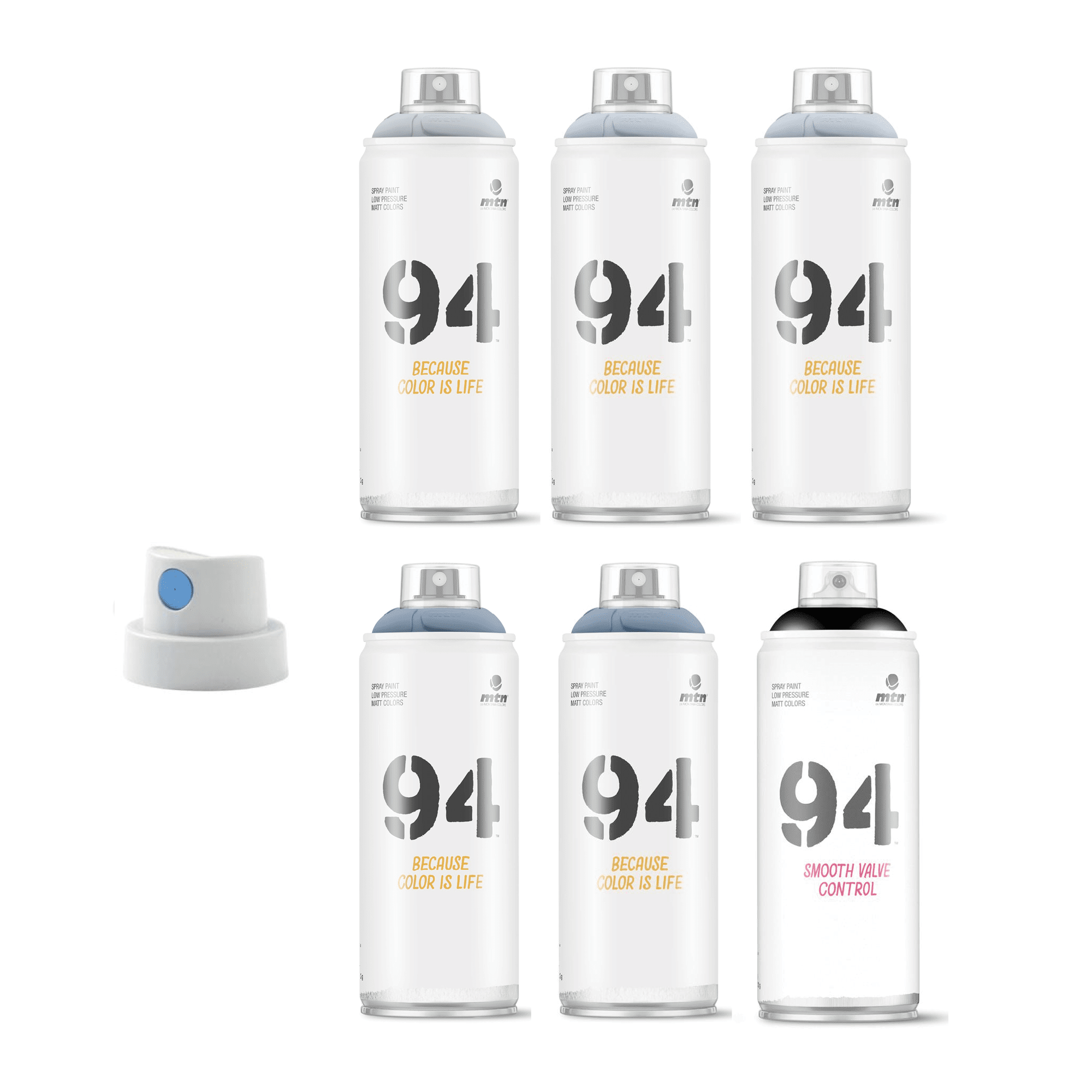 MTN 94 Cool Grey Scale 6-Pack | Spray Planet - sprayplanet